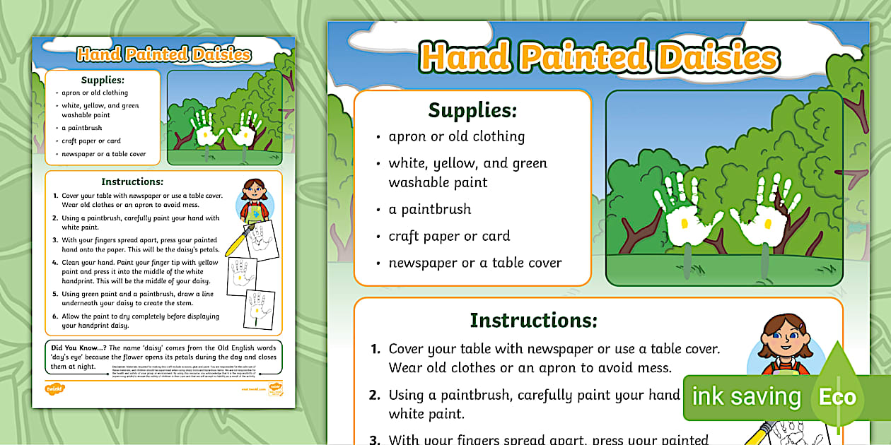 Hand-Painted Daisies Craft