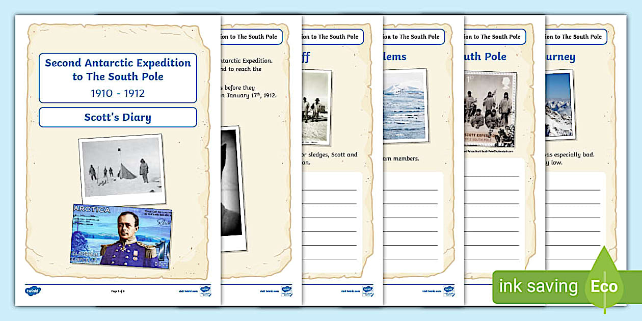 Robert Falcon Scott's Diary Writing Booklet | Primary Resource