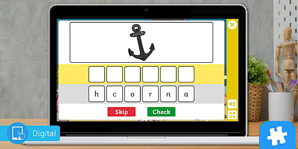 Fun Interactive Under the Sea Anagrams Puzzle Game - Twinkl