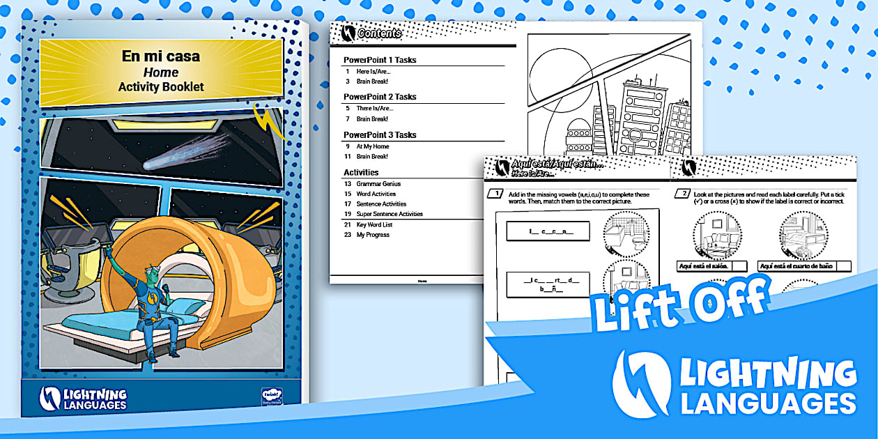 👉 Lightning Languages | Spanish | Lift Off | Home Activity Booklet