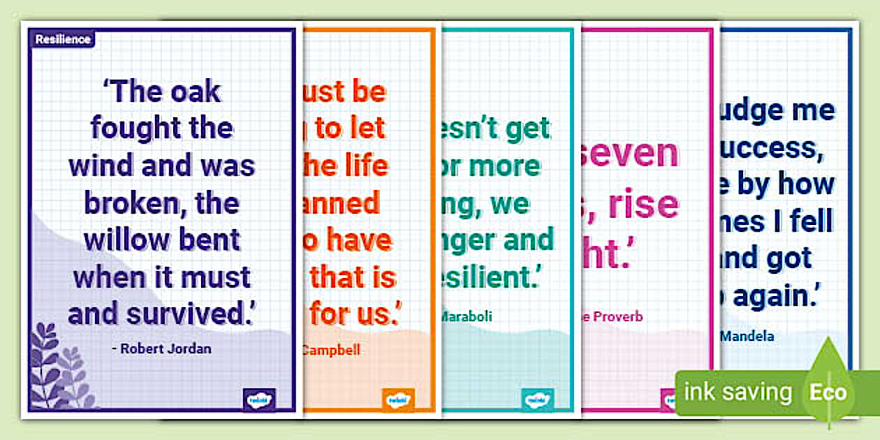 Resilience For Teachers Display Posters (teacher made)