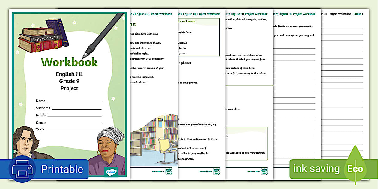 English Project Grade 9 - Twinkl South Africa