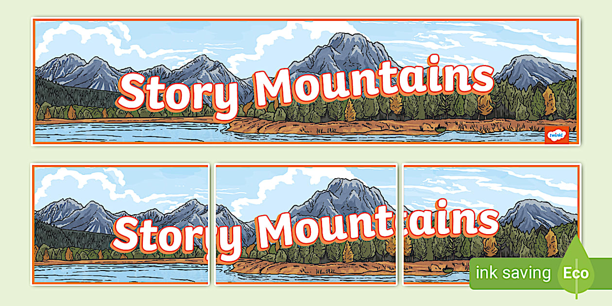 Story Mountains Display Banner (teacher made) - Twinkl