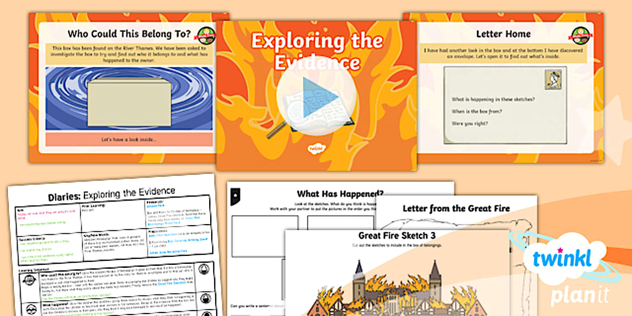Time Travel: The Great Fire of London: Personal Writing 1 Y1 Lesson Pack