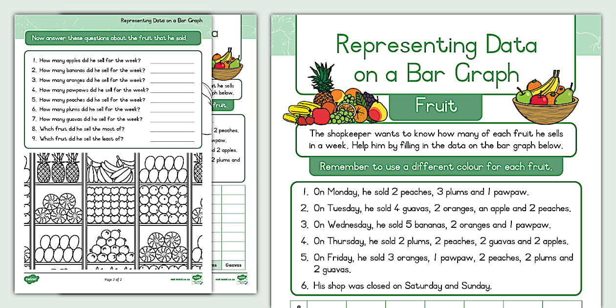 Grade 2: Representing Data on a Bar Graph (Teacher-Made)