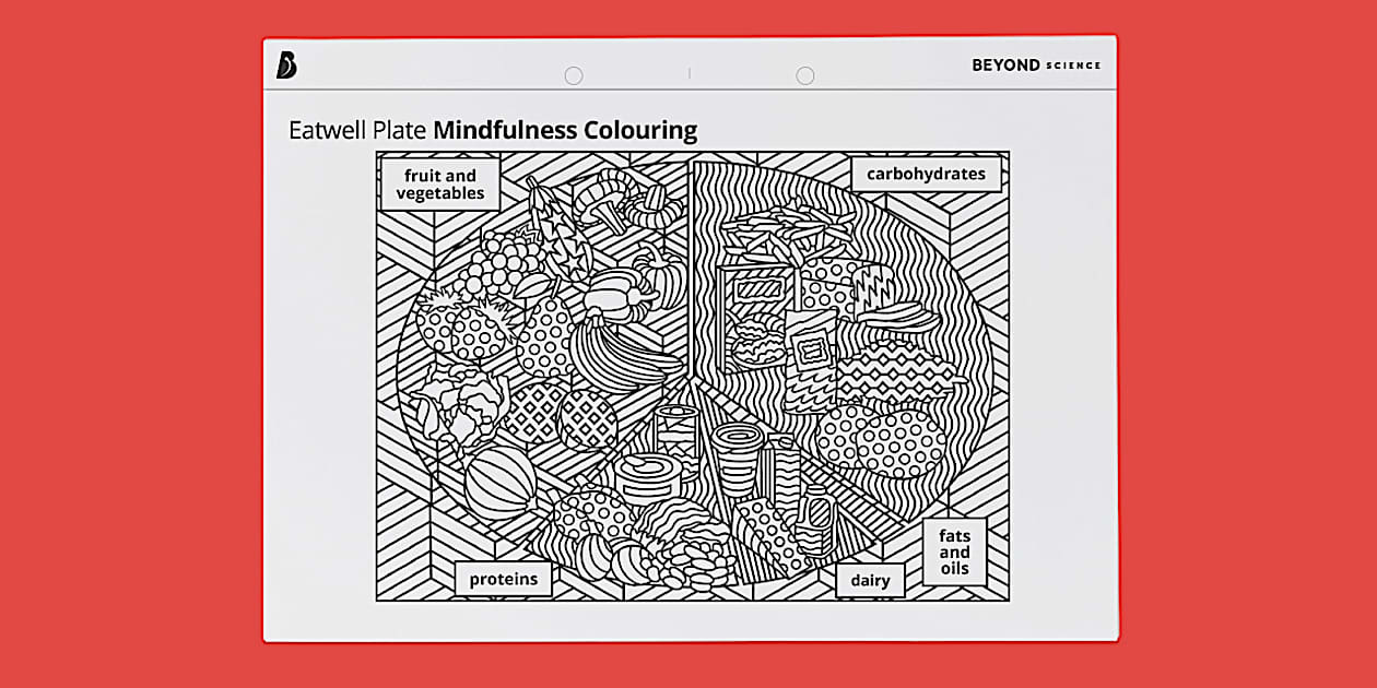 Balanced Diet Mindfulness Colouring | KS3 Science | Beyond