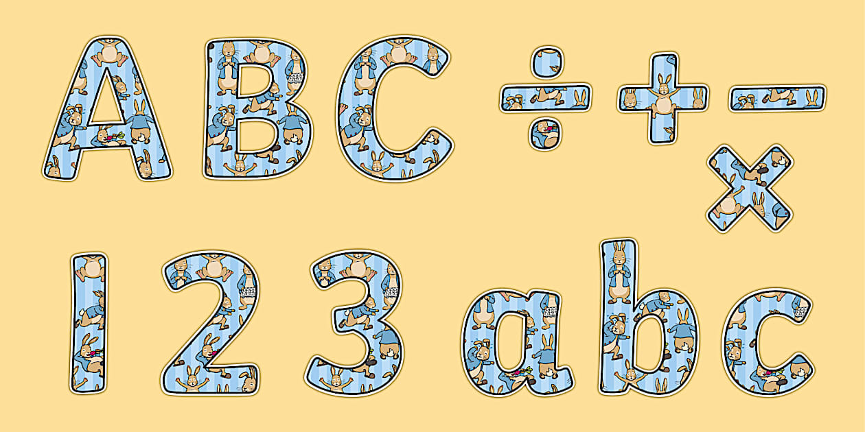 Cursive Display Lettering to Support Teaching on The Tale of Peter Rabbit