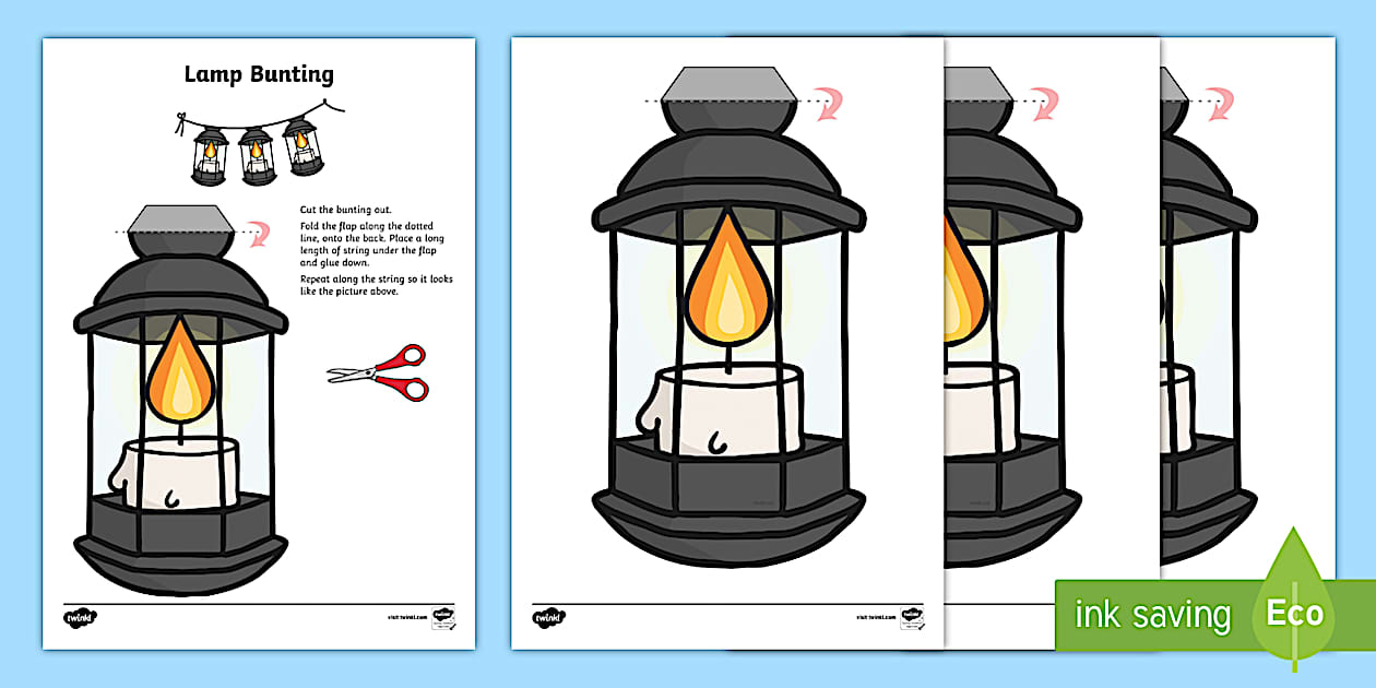 Lamp Display Bunting (teacher made) - Twinkl