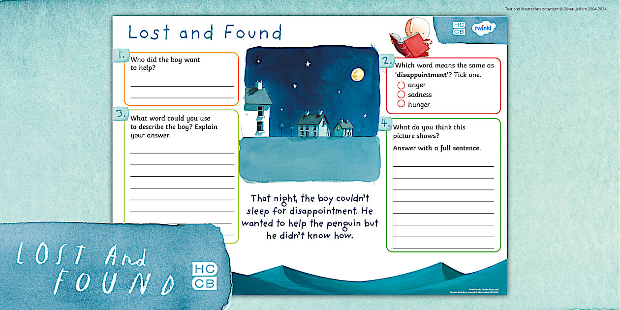 FREE! - Lost and Found: Reading Comprehension Mat [Ages 5-7]