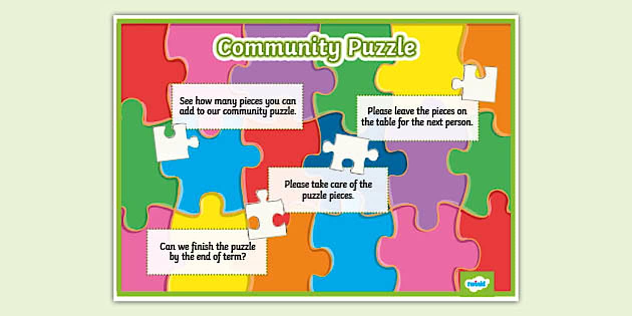 Community Puzzle Display Poster (teacher made) - Twinkl