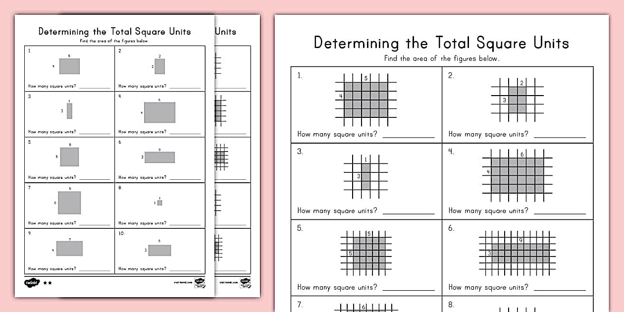 Find the Area in Square Units Differentiated Activity for 3rd-5th Grade