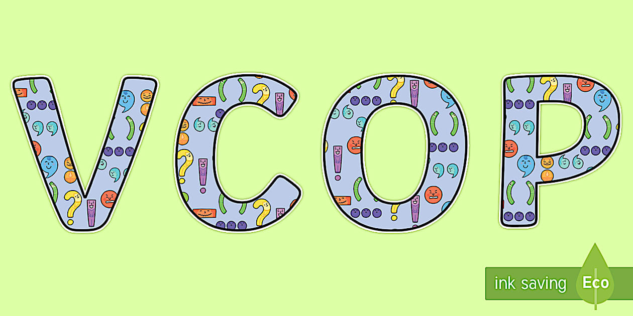VCOP Display Lettering (teacher made) - Twinkl