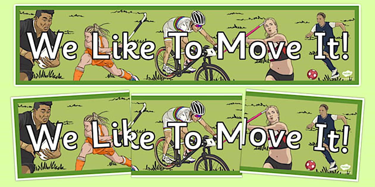 Dyslexic Active Senior School Display Banner We Like to Move it