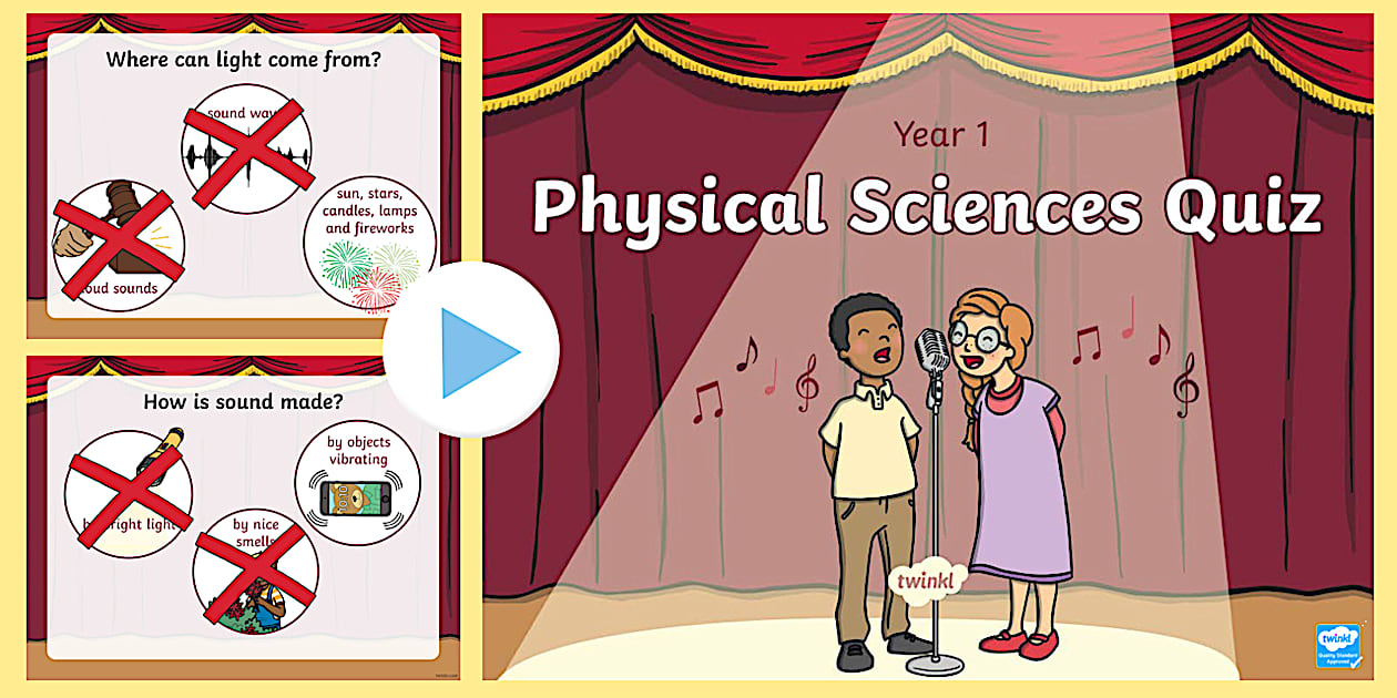 Year 1 Physical Sciences Quiz PowerPoint (teacher made)