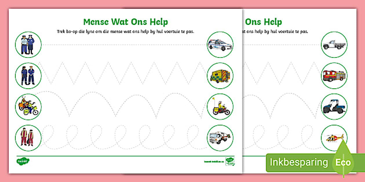 Mense Wat Ons Help Potloodbeheer Oefeninge (profesor hizo)