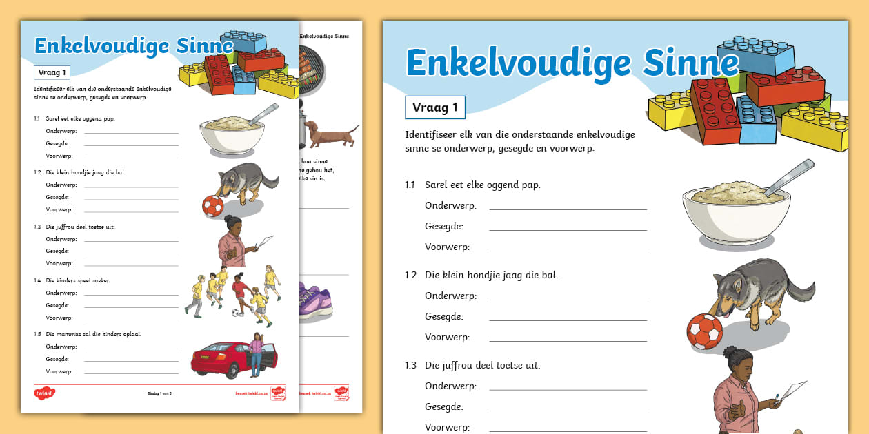 Enkelvoudige Sinne Aktiwiteit | Twinkl ZA (teacher made)