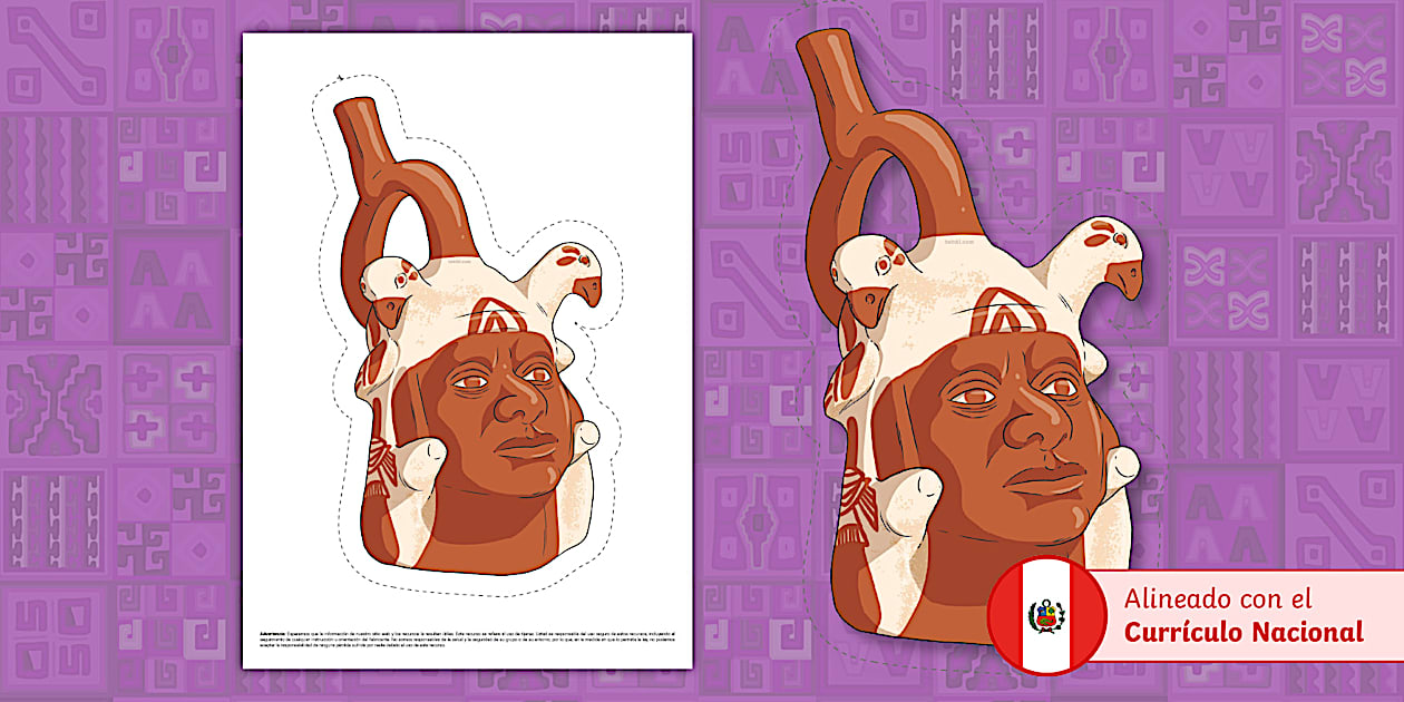 Dibujo de un huaco retrato | Recursos Educativos Twinkl Perú