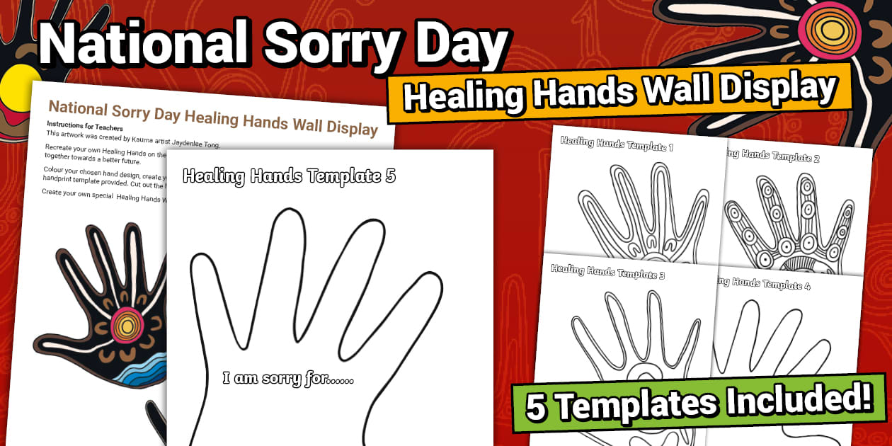 National Sorry Day Healing Hands Wall Display