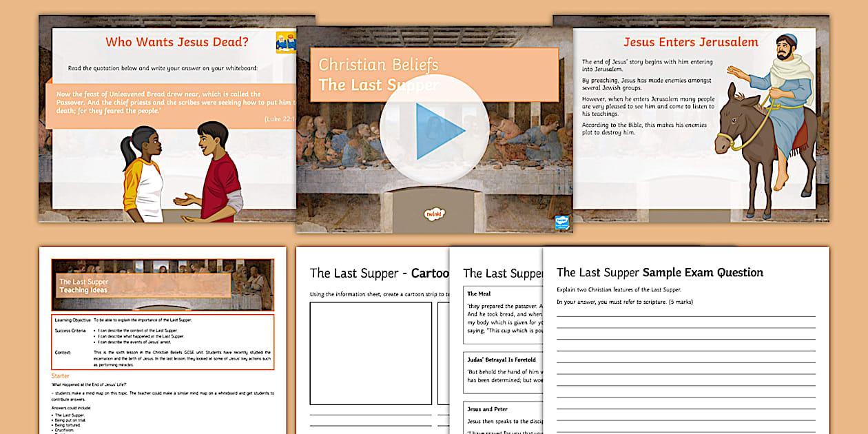 The Last Supper Lesson Pack - Christianity; Last Supper; Communion ...