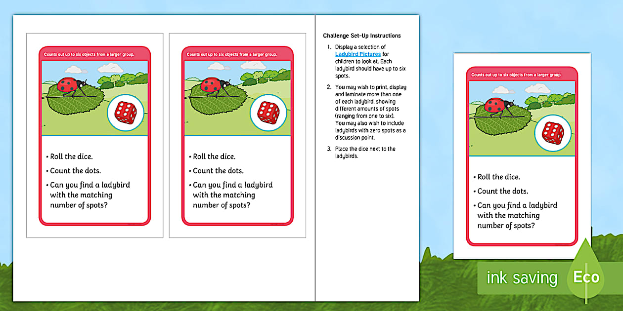 EYFS Maths Counting Challenge: Spotty Ladybirds IKEA Tolsby/Fiestad Frame