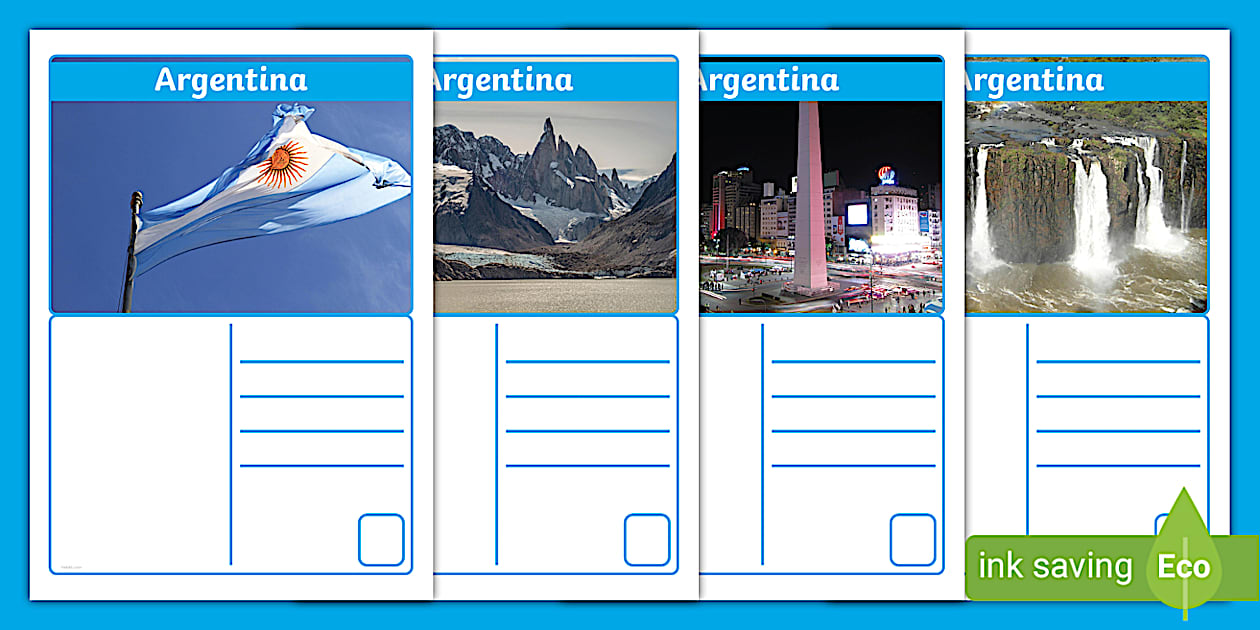 Argentina Postcard | Twinkl | Postcards | Travel Stationery