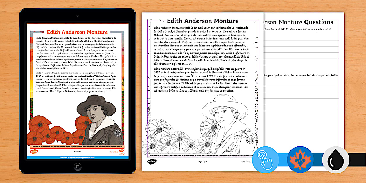 Edith Monture Reading Comprehension French (teacher made)