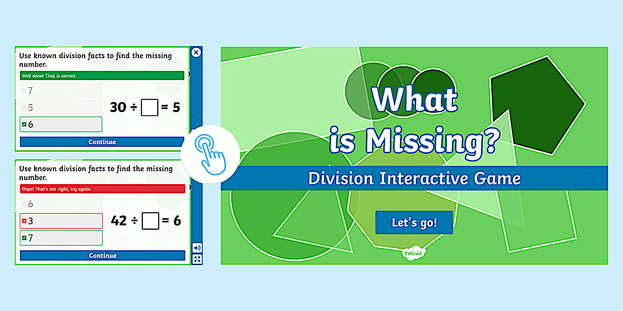 What is Missing? Division Interactive Game - Twinkl