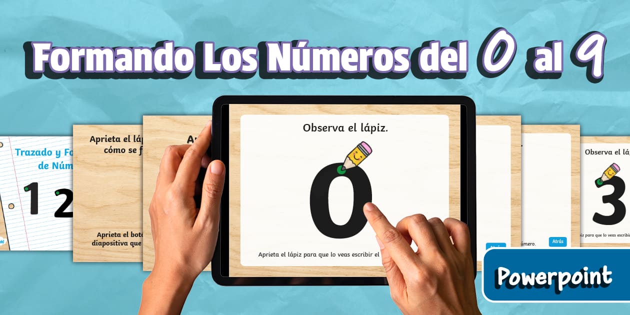 Powerpoint | Formando Los Números del 0 al 9 | Matemáticas