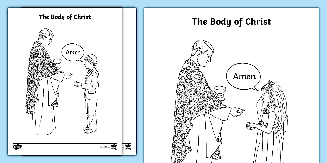 The Body of Christ Coloring Sheets (teacher made) - Twinkl