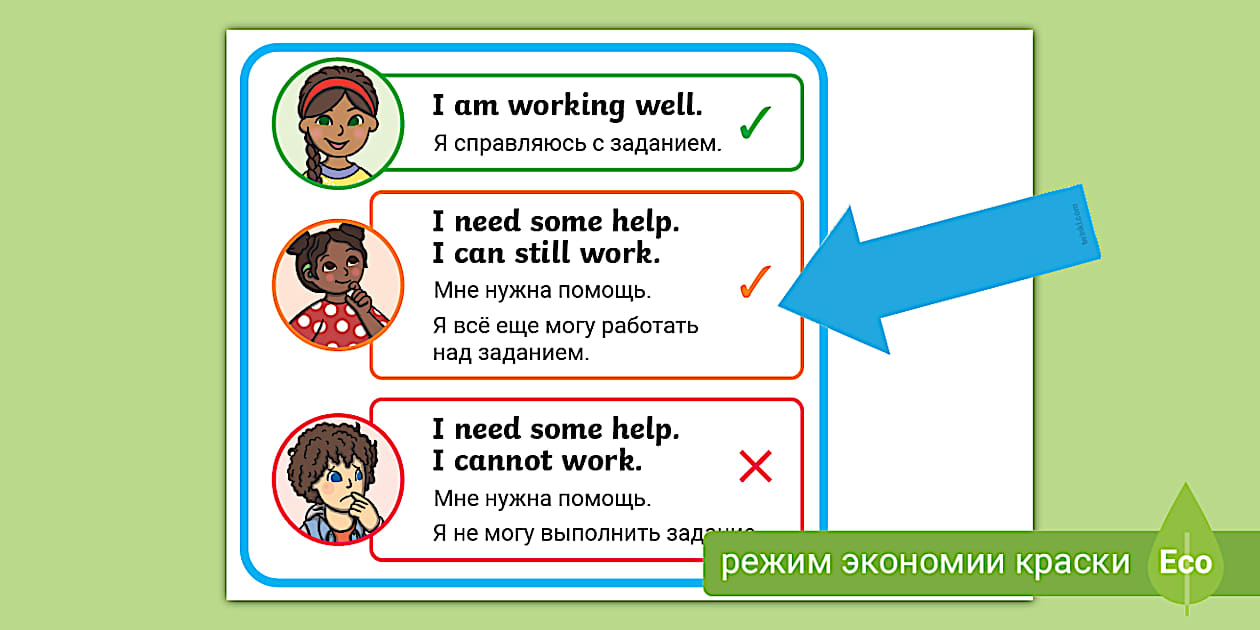 On Task Visual Support Cards English/Russian (Teacher-Made)