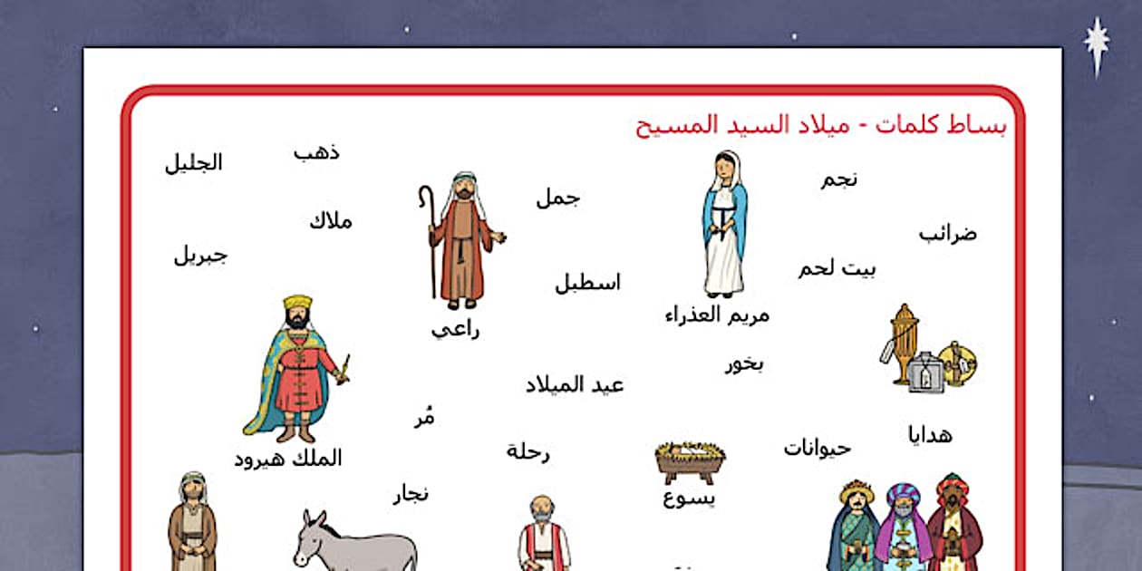 بساط مفردات موضوع ميلاد المسيح - الميلاد، الكريسمس