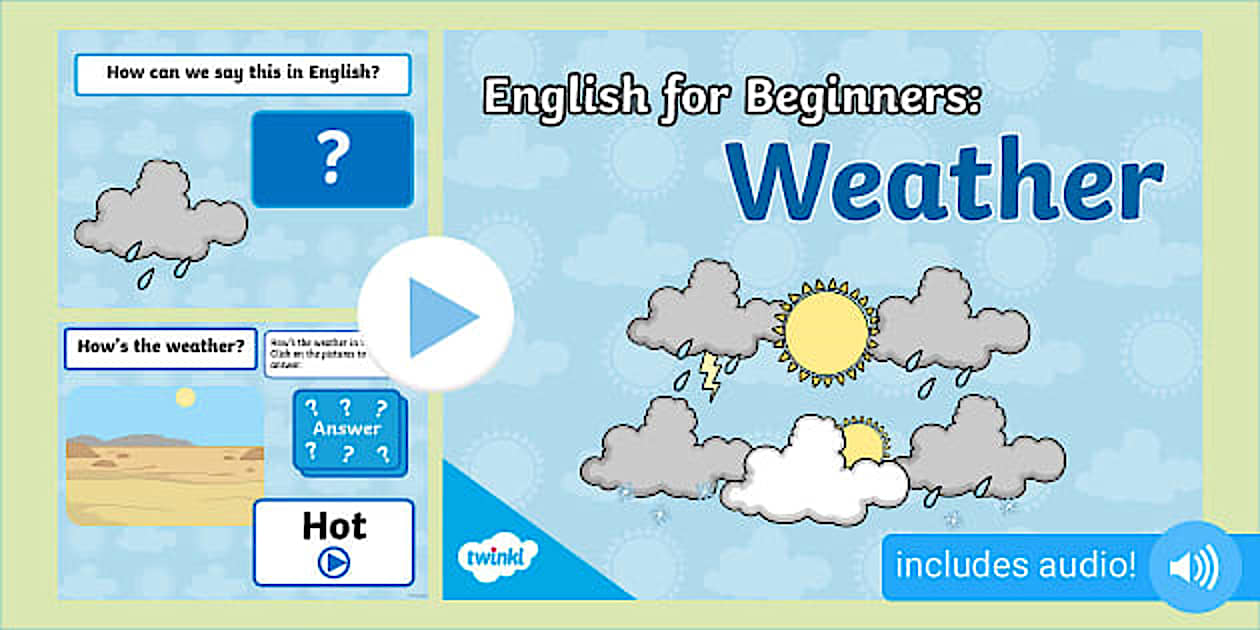 FREE! - Twinkl x ClassPoint English for Beginners: Weather