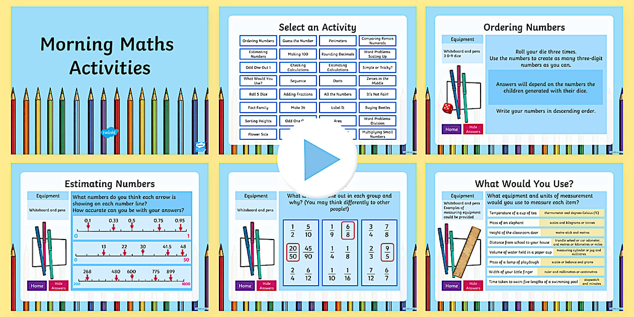 Maths Daily Review PowerPoint | Daily Review Slides - Twinkl
