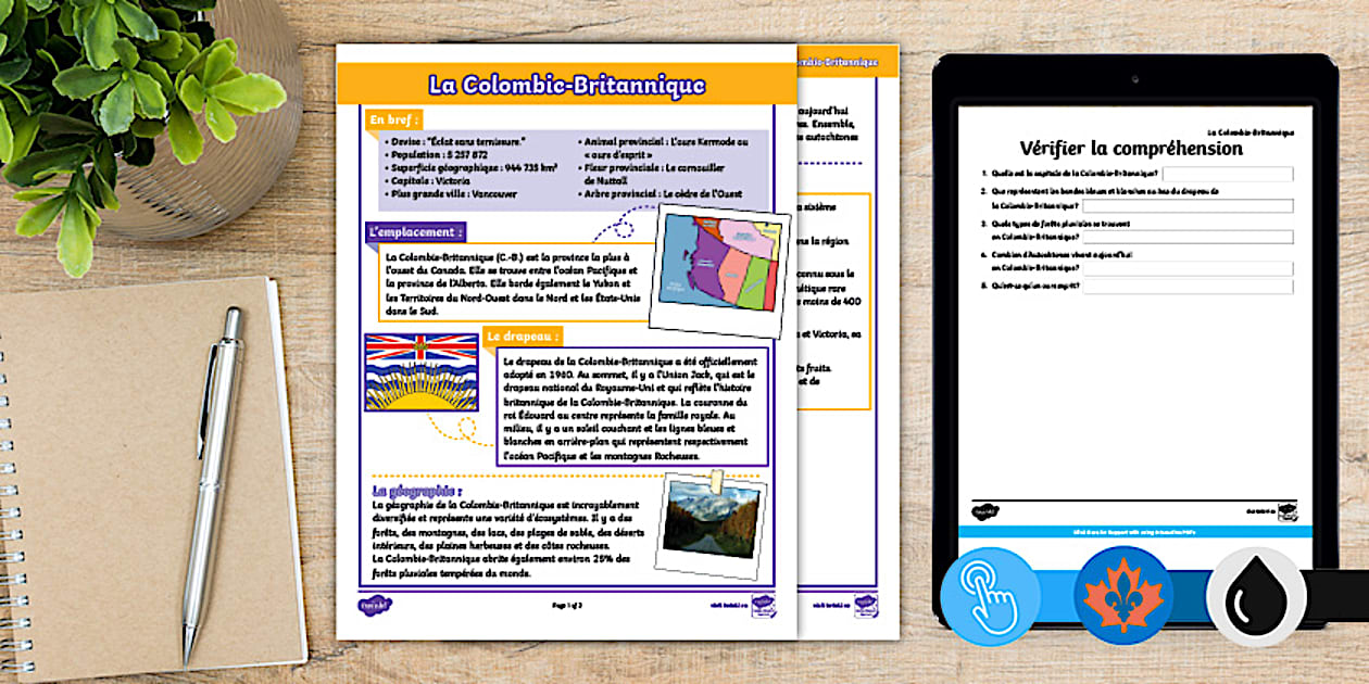 British Columbia Interactive Reading Comprehension French