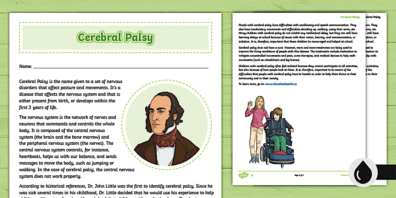 Cerebral Palsy Reading Comprehension (Differentiated)