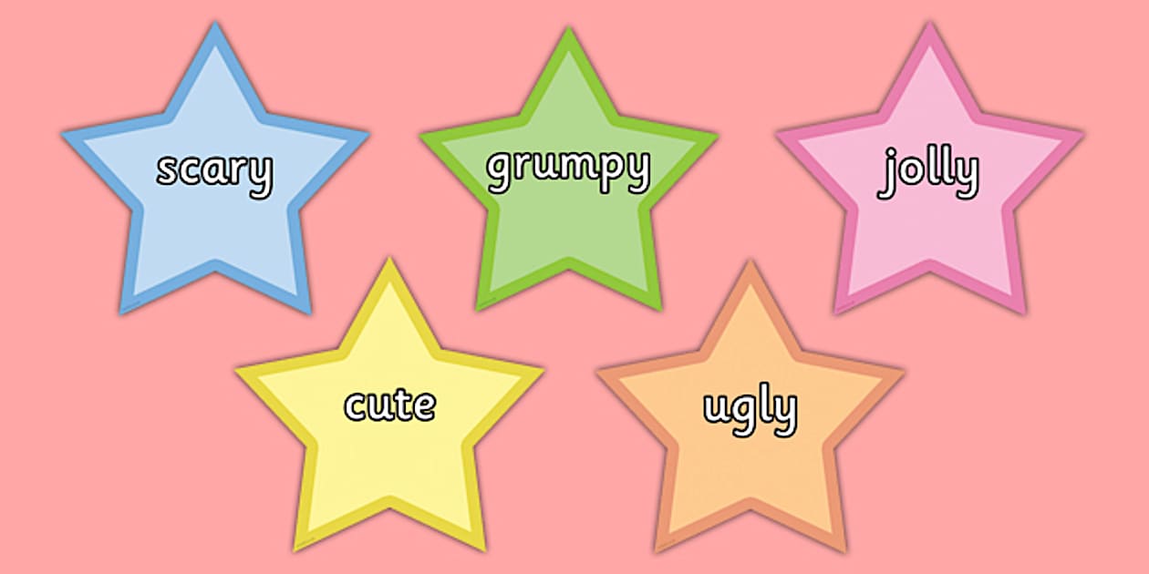 Cursive Wow Words on Stars Pastel Colours - Twinkl