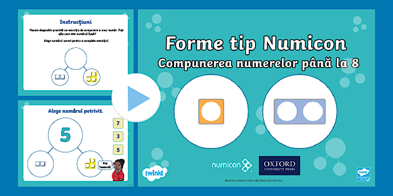 Compunerea numerelor până la 8 – Joc PowerPoint - Twinkl