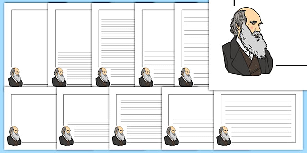 Editable Charles Darwin Themed Page Borders (teacher made)