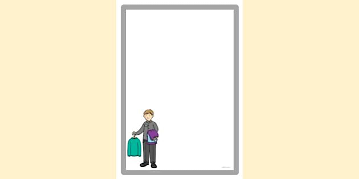 Simple Blank Shop Assistant Border | Page Borders | Twinkl