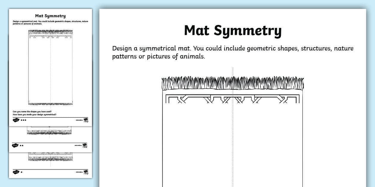 Symmetry Around Us Mat Designs (differentiated) - Twinkl