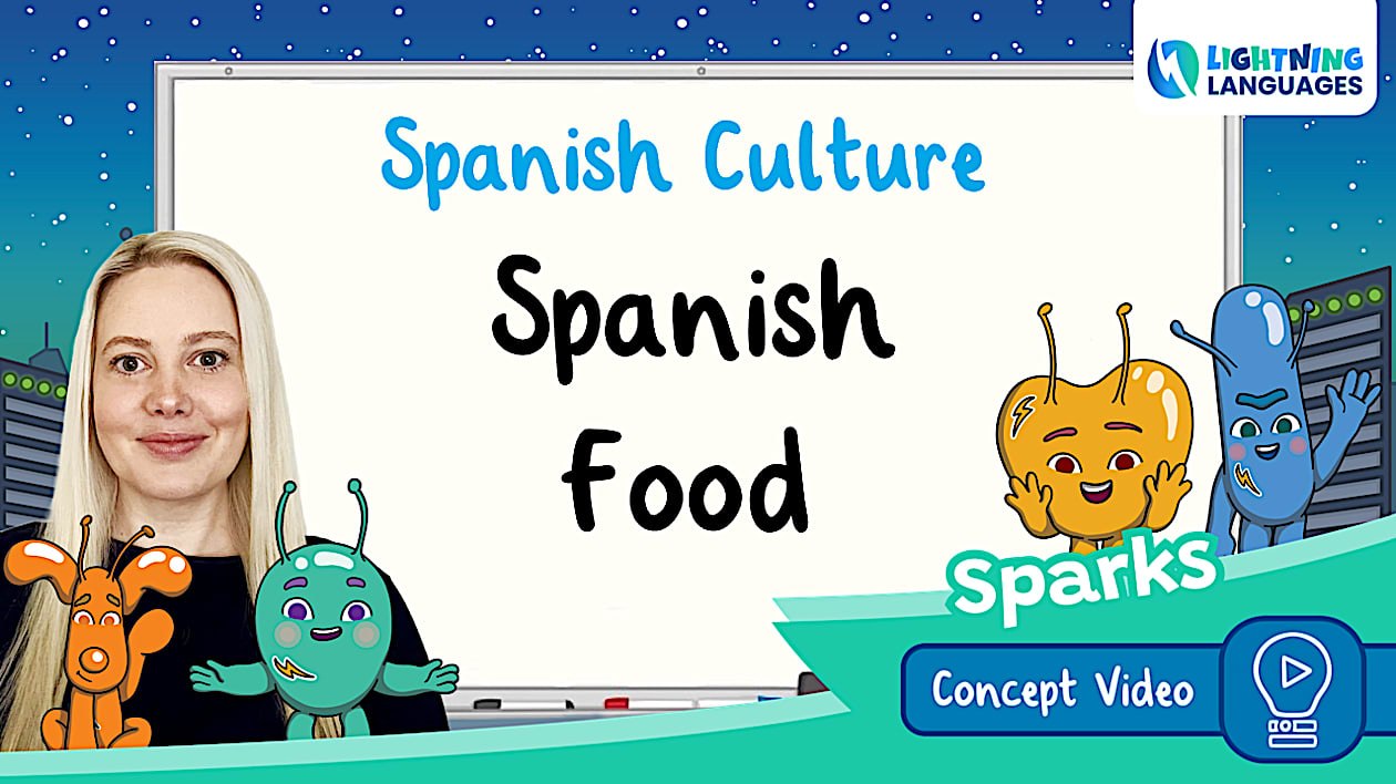 👉 Lightning Languages | Spanish | Sparks | Spanish Food Culture Concept ...