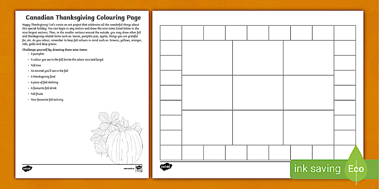 Canadian Thanksgiving/Fall Art Project (teacher made)