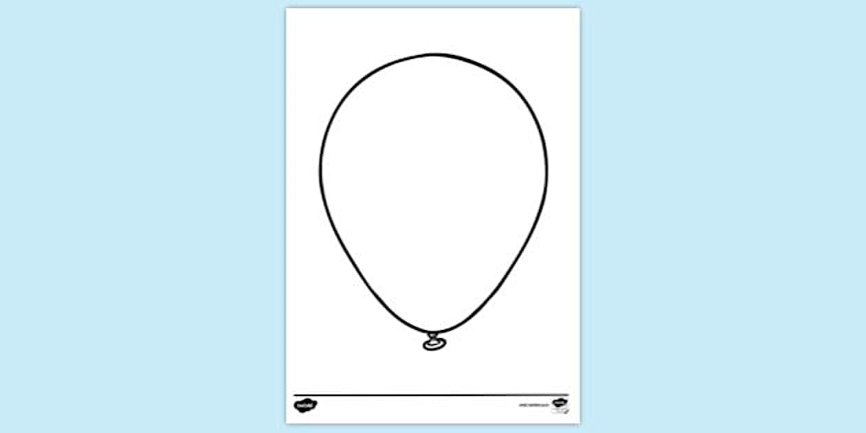 Balloon Colouring Sheet (teacher made) - Twinkl