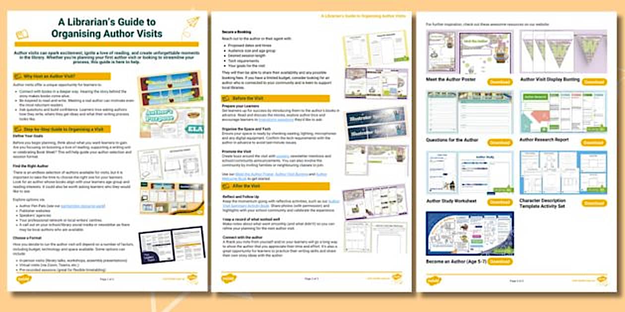 Free - A Librarian's Guide to Organising Author Visits