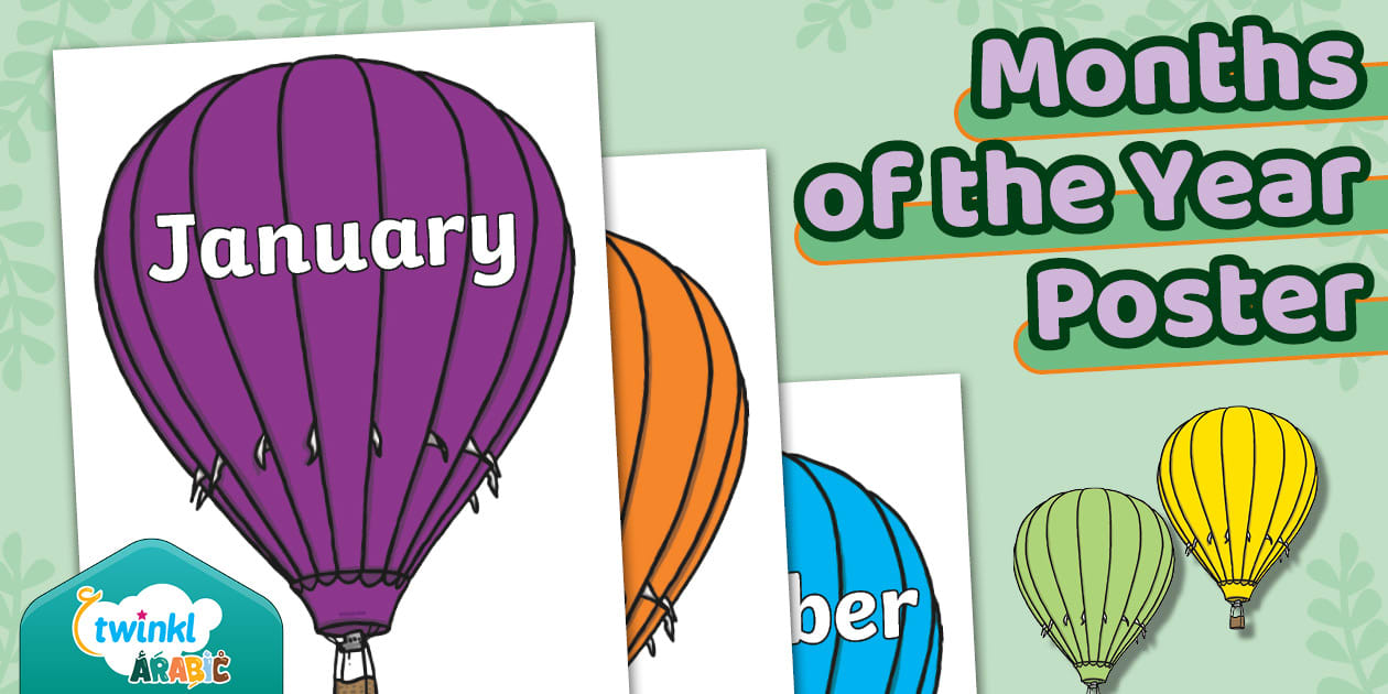 Months of the Year Poster