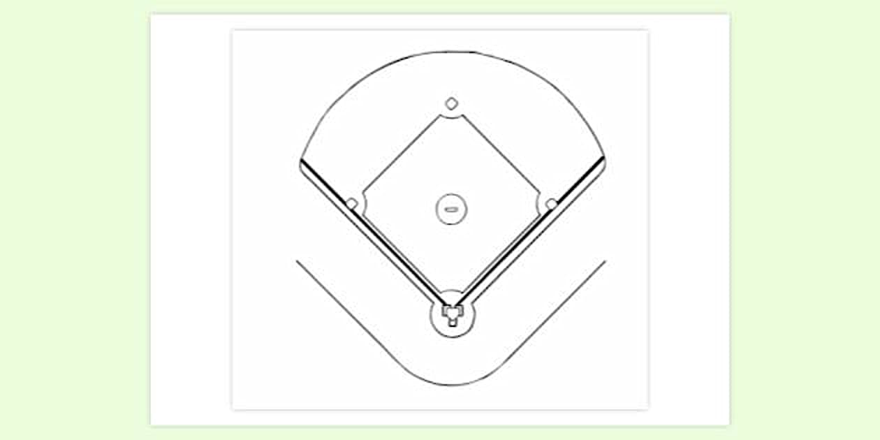 Baseball Field Colouring | Colouring Sheets (teacher made)