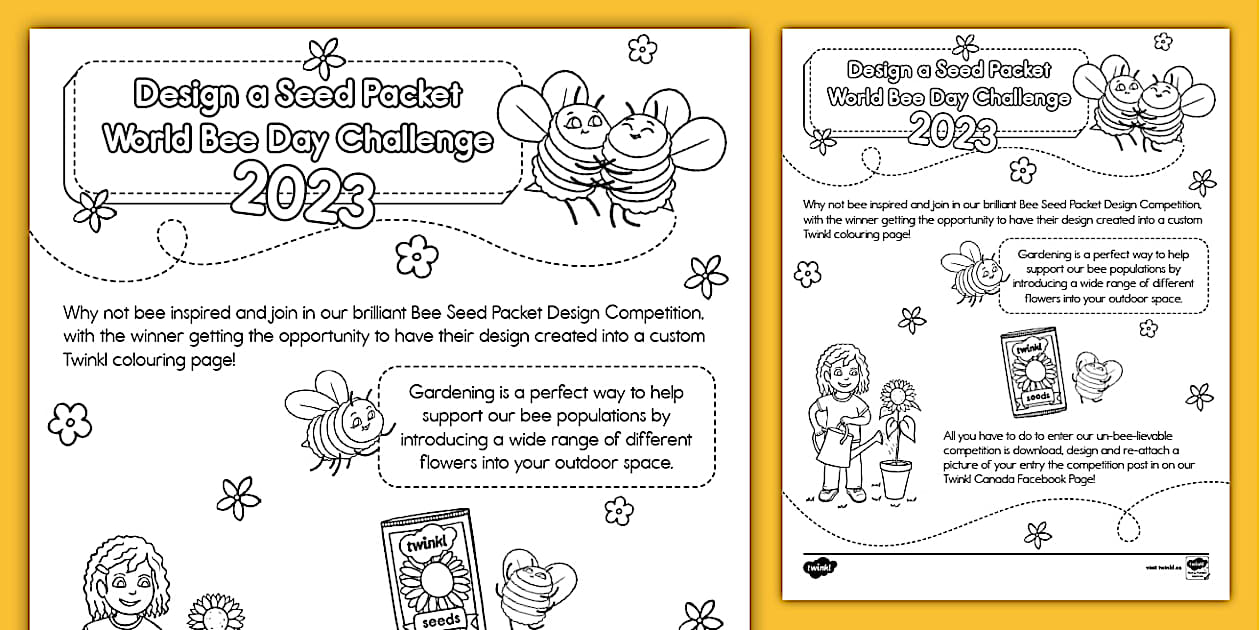 Design a Seed Packet World Bee Day Challenge