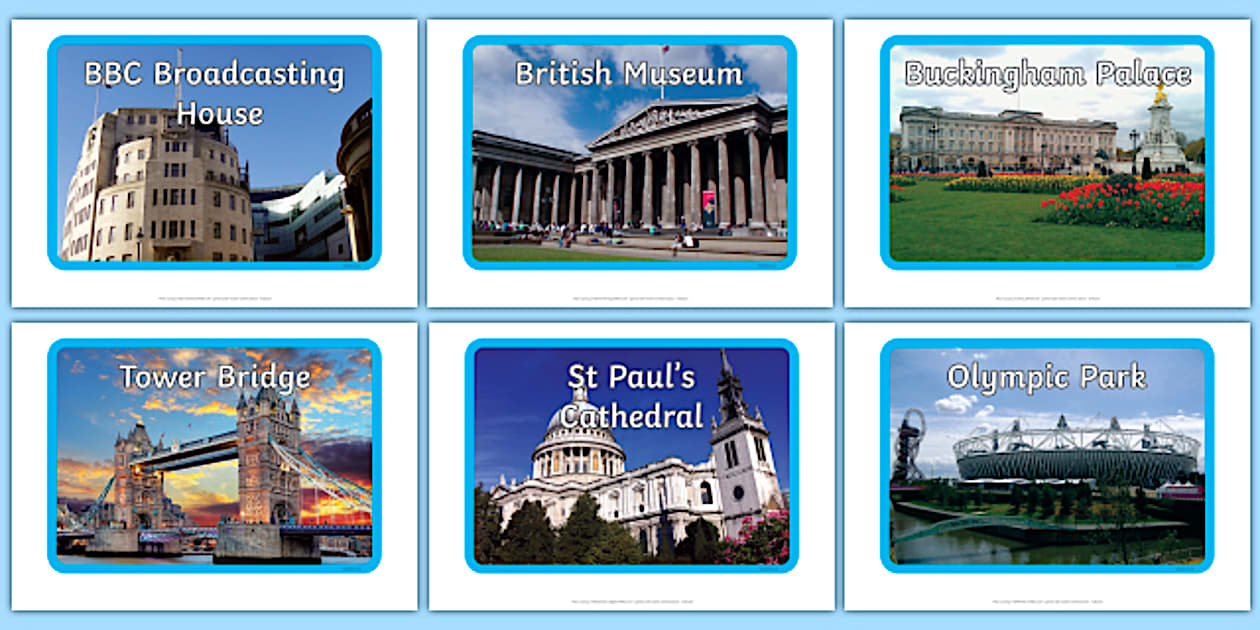 Editable London Landmark Display Photos (teacher made)