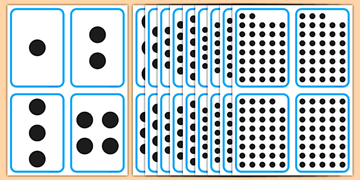 Count the Spots Flashcards 1-40 (teacher made) - Twinkl