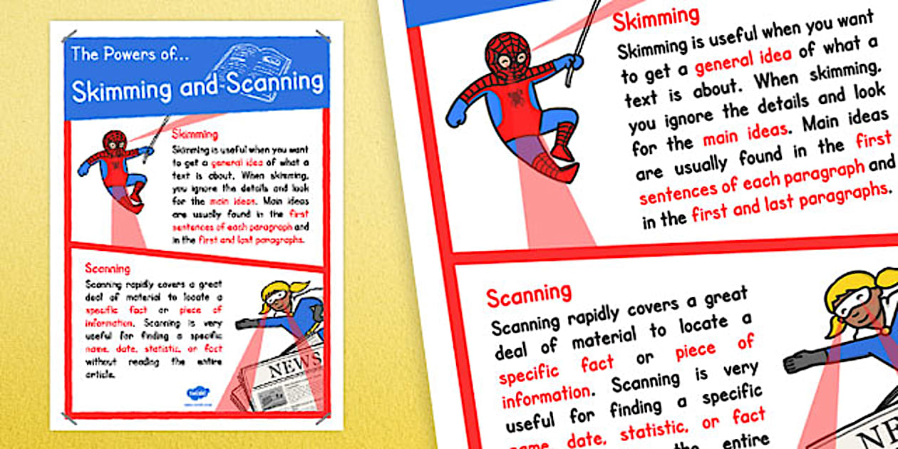 Skim and Scan – Reading Skills – CfE Second Level